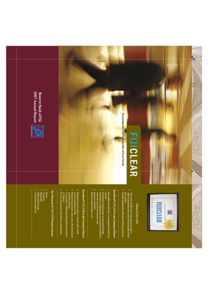 RBF Annual Report 2007 - Reserve Bank of Fiji