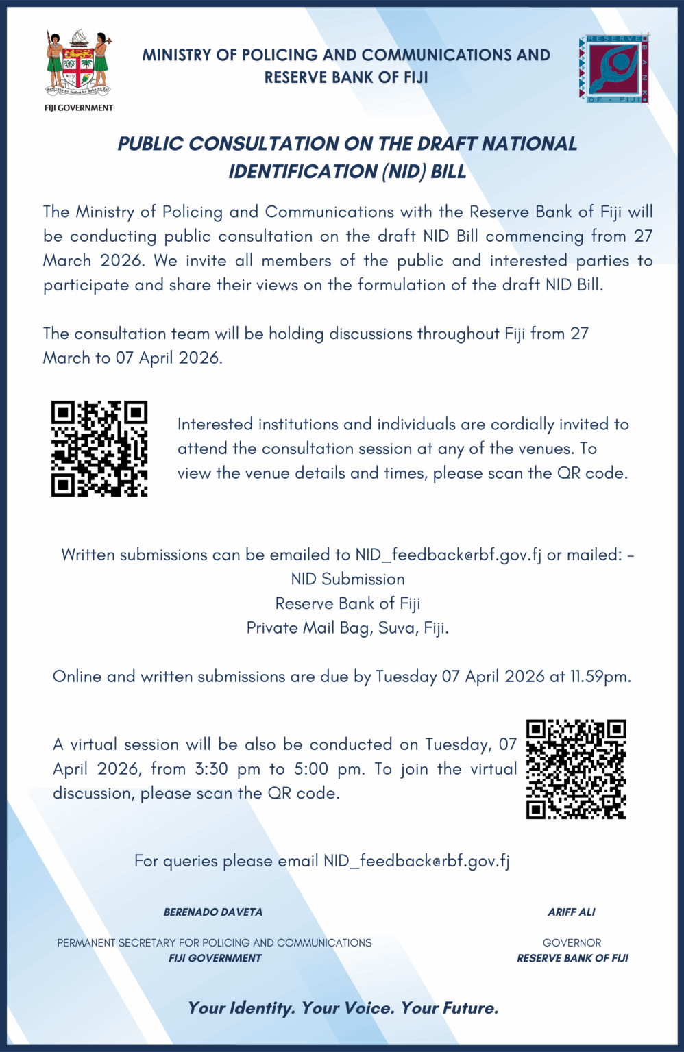 National Identification (NID) - Reserve Bank of Fiji